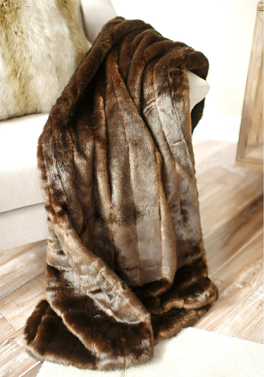 Signature Sable Faux Fur Throw 60x60" – Scissortail Marketplace